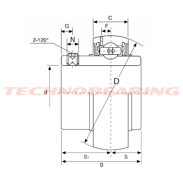 Подшипник UC209 TECHNIX (UC209TECHNIX) купить онлайн за 52.04 BYN ...