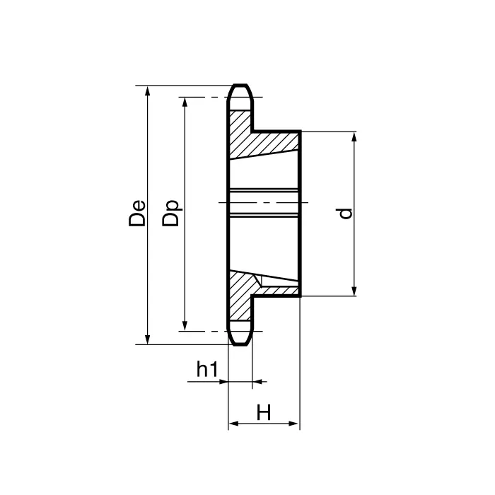 Звездочка под втулку тапербуш для цепи: 12B-1, Z=38, 3/4" x 7/16 ...